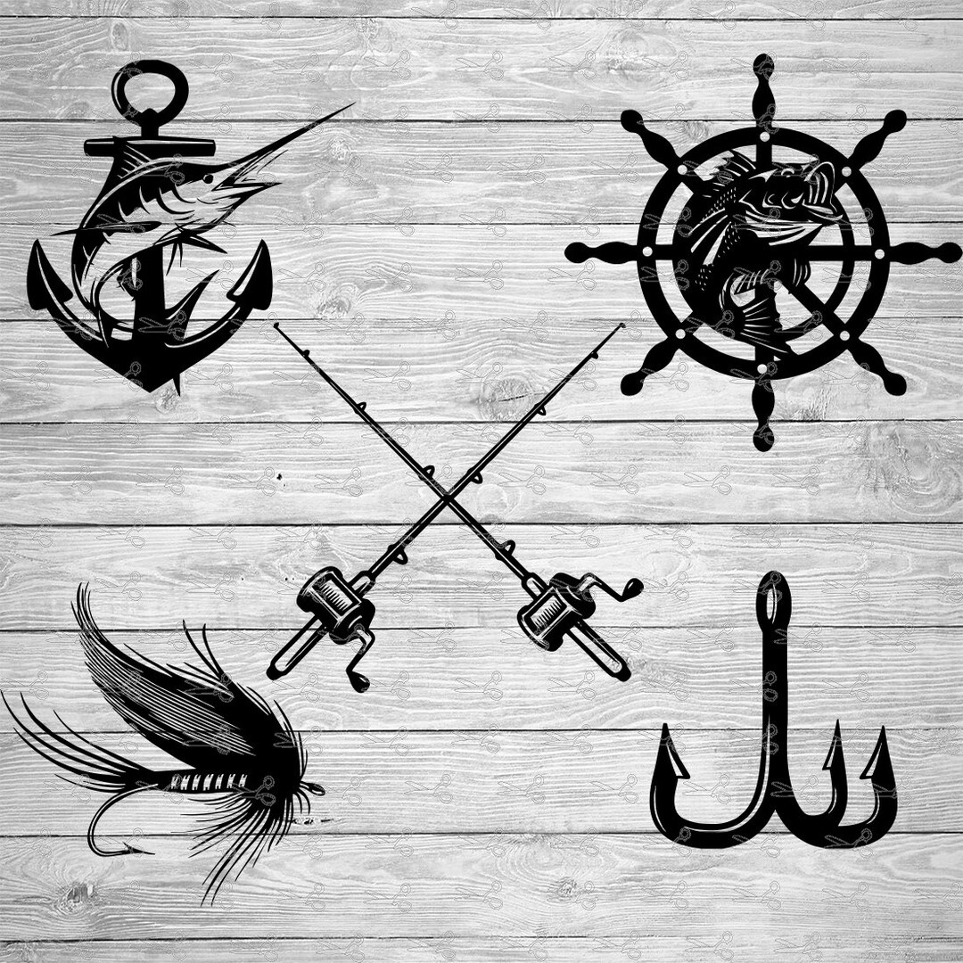Fishing Bundle SVG, EPS &PNG Files - Etsy
