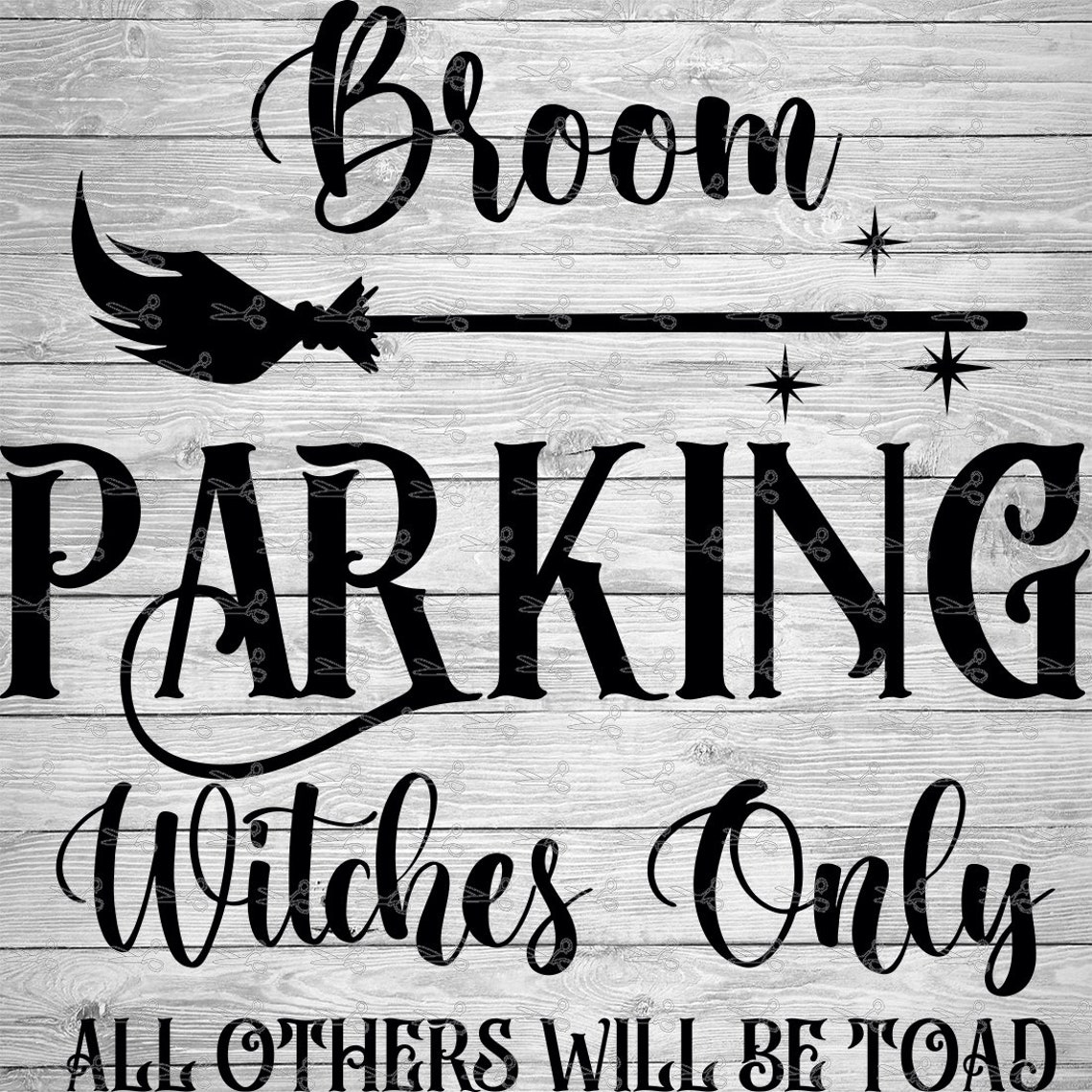 Broom Parking SVG, EPS &PNG Files - Etsy
