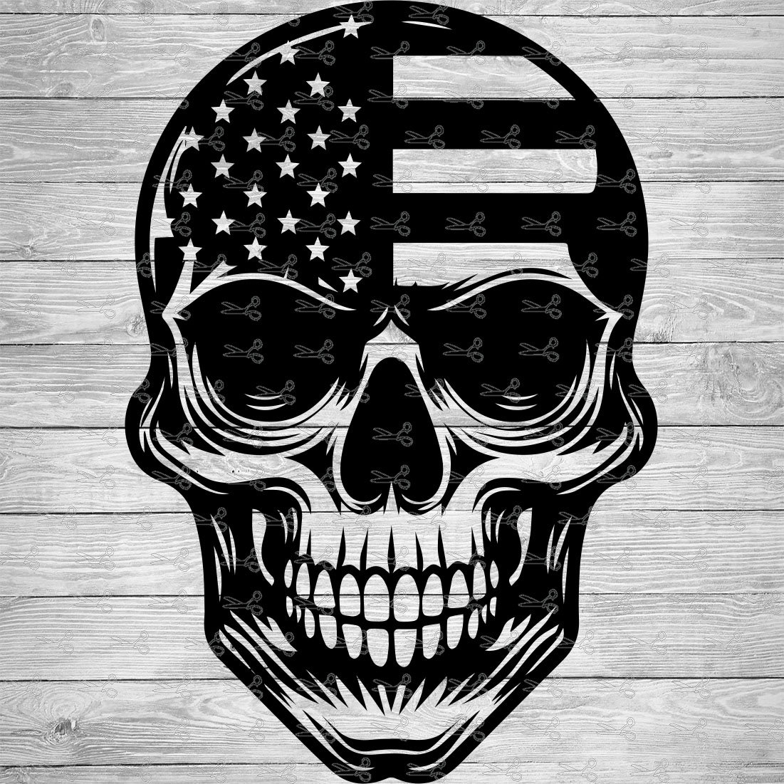 American Flag Skull SVG, EPS &PNG Files - Etsy