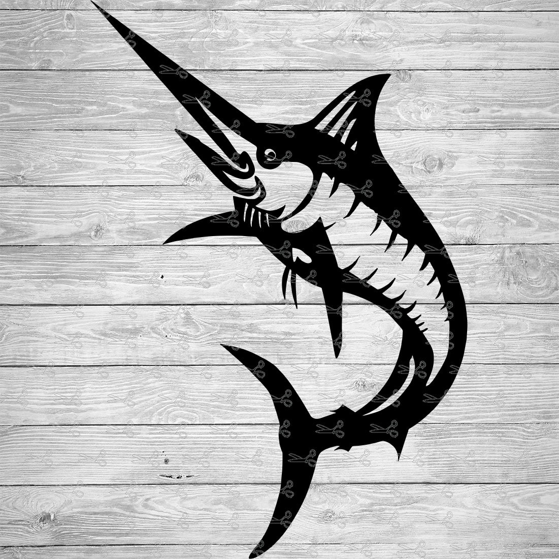 Marlin Sword Fish SVG, EPS &PNG Files - Etsy