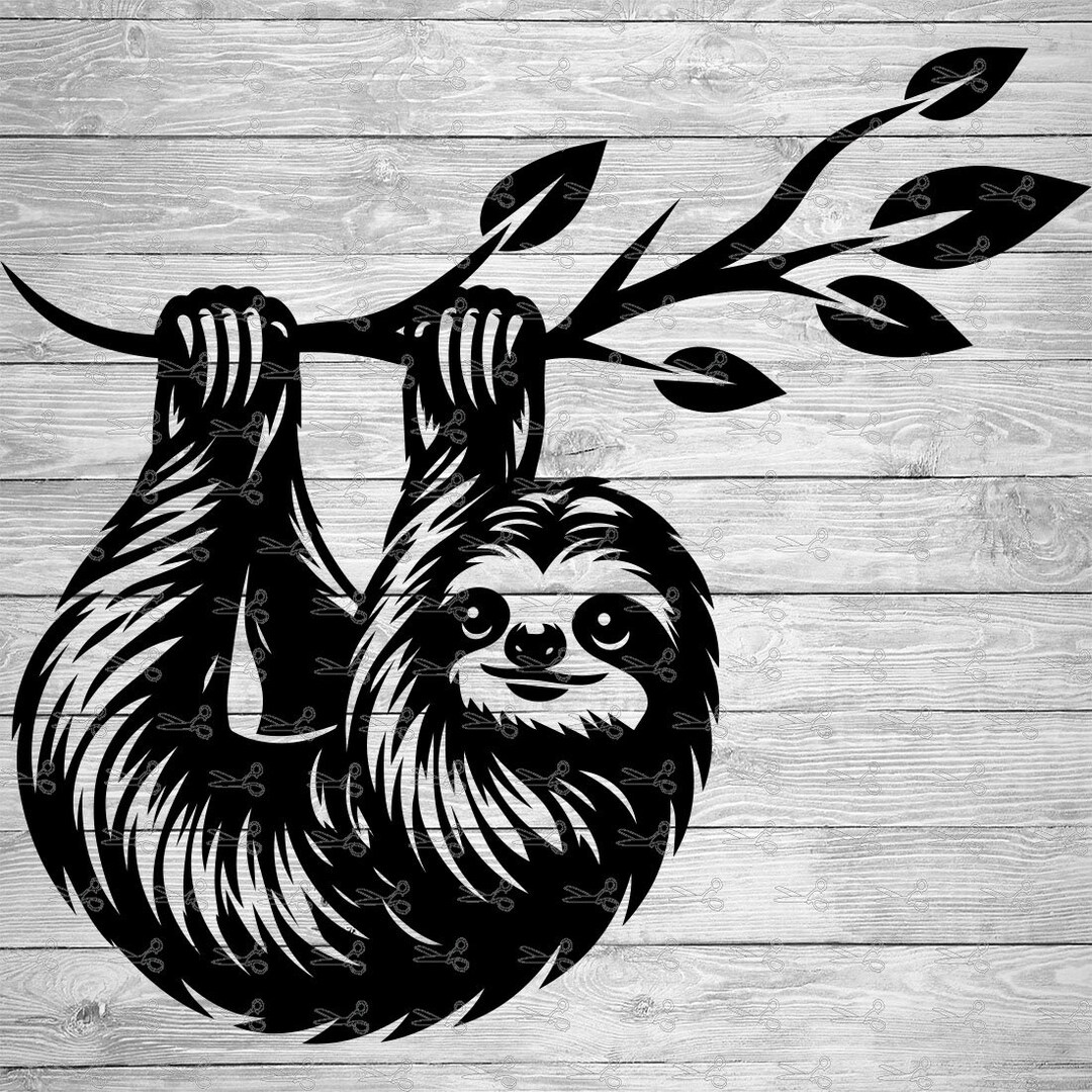 Hanging Sloth SVG, EPS &PNG Files - Etsy