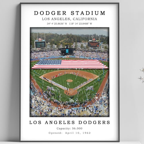 Los Angeles Dodgers Baseball Poster Dodger Stadium Print - Etsy