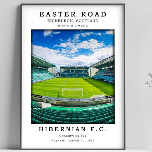 Hibernian Print: Easter Road Map - Etsy