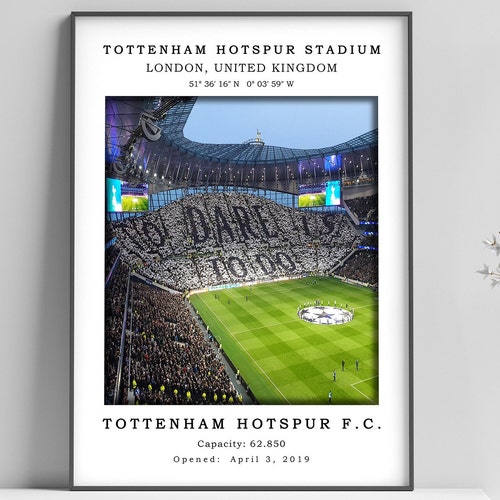Tottenham Hotspur Stadium Canvas Wall Art Design Poster - Etsy