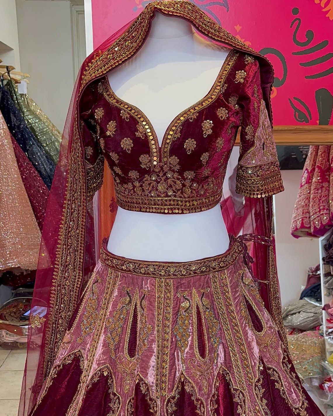 Marwar Couture Bridal Lehenga Peacock Design - Etsy