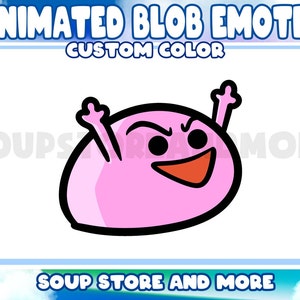 Animated Twitch Emote Pack | Cute Animated Blob Pack of 6 Emotes ...