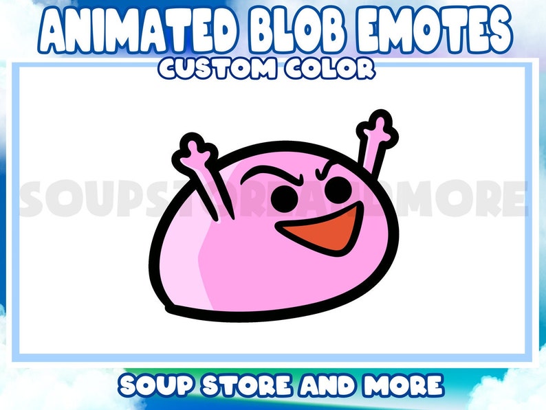 Animated Twitch Emote Pack | Cute Animated Blob Pack of 6 Emotes ...