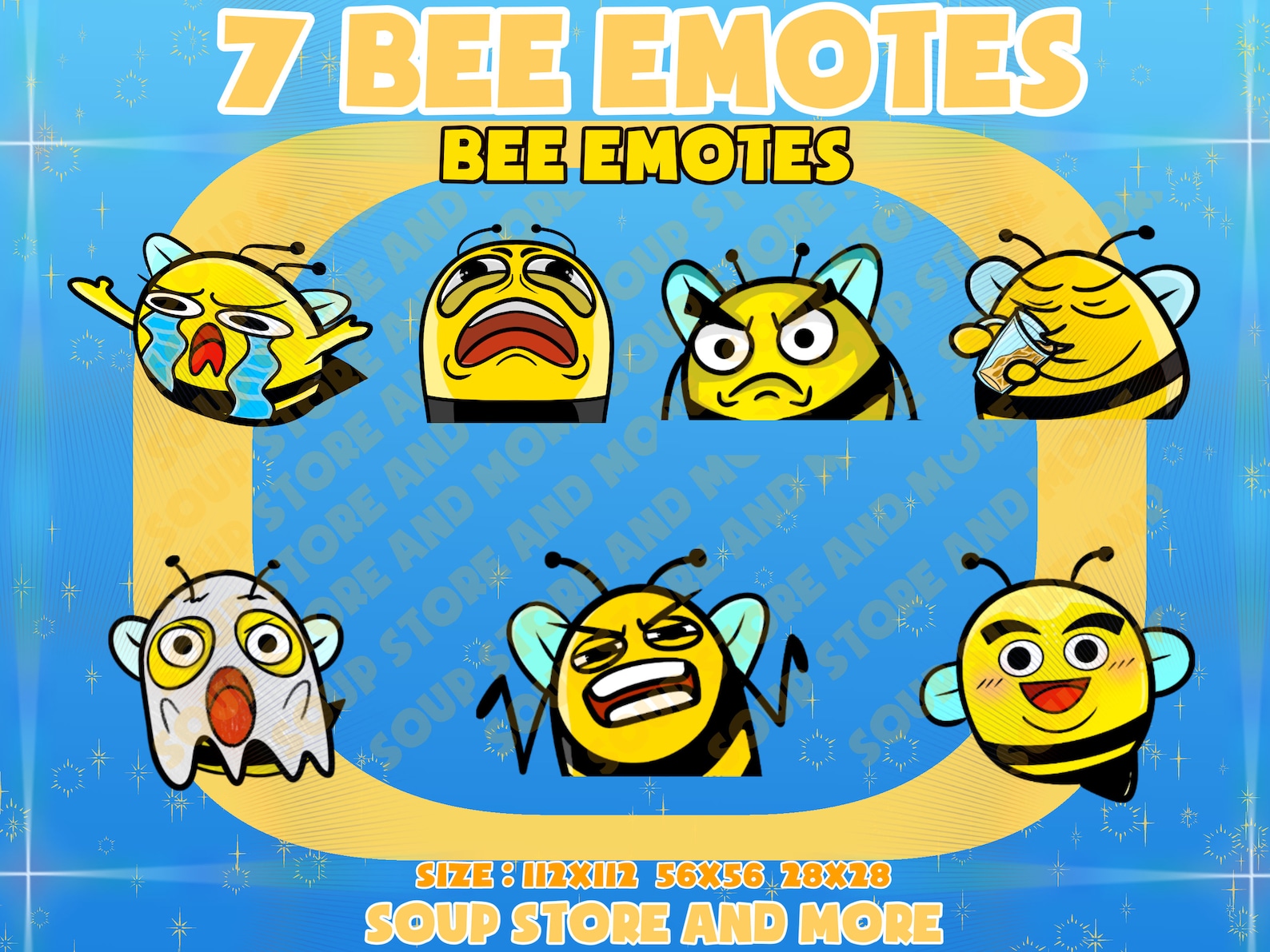 Bee Emote Set 3 for Twitch - Twitch Emotes - Twicth, Discord, Youtube ...