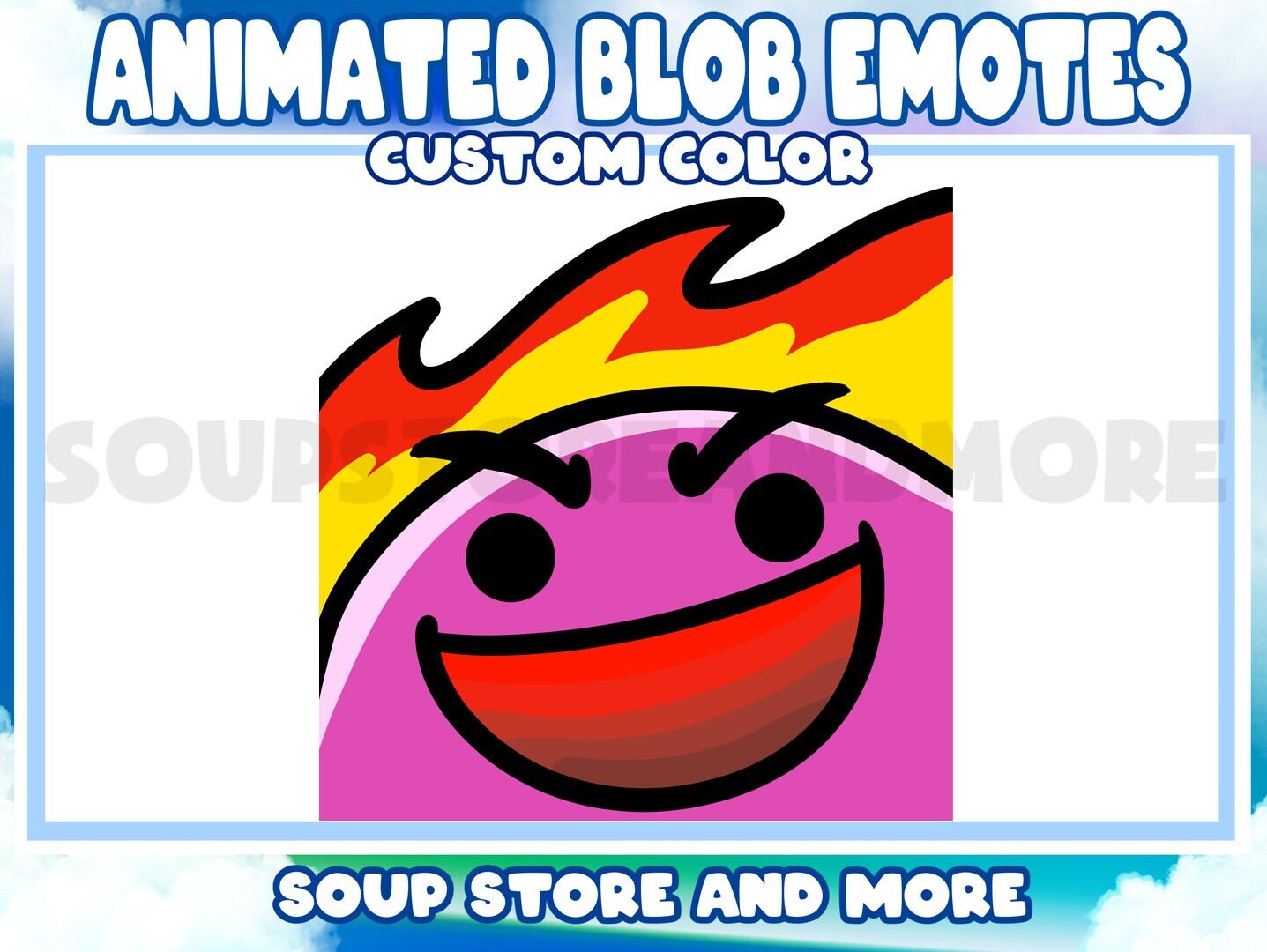 Animated Twitch Emote Pack | Cute Animated Blob Pack of 6 Emotes ...