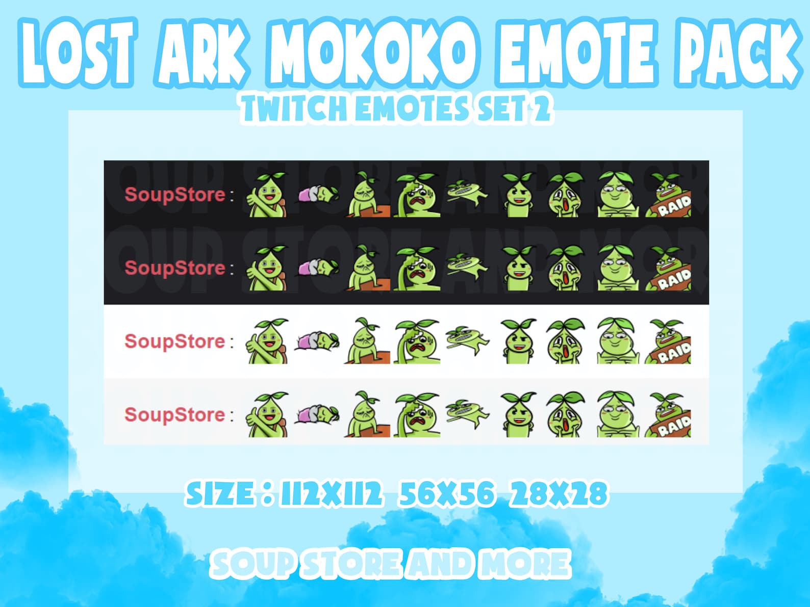 Mokoko Emote Set 2 for Twitch / Mokoko Seed/ Lost Ark/ Twitch, Discord ...