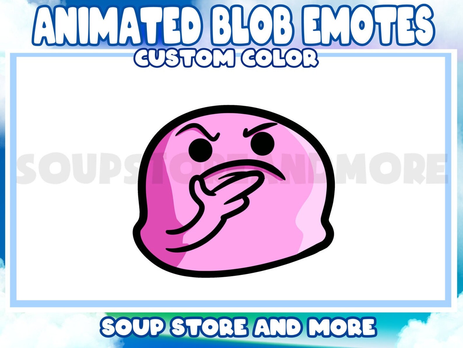 Animated Twitch Emote Pack | Cute Animated Blob Pack of 6 Emotes ...