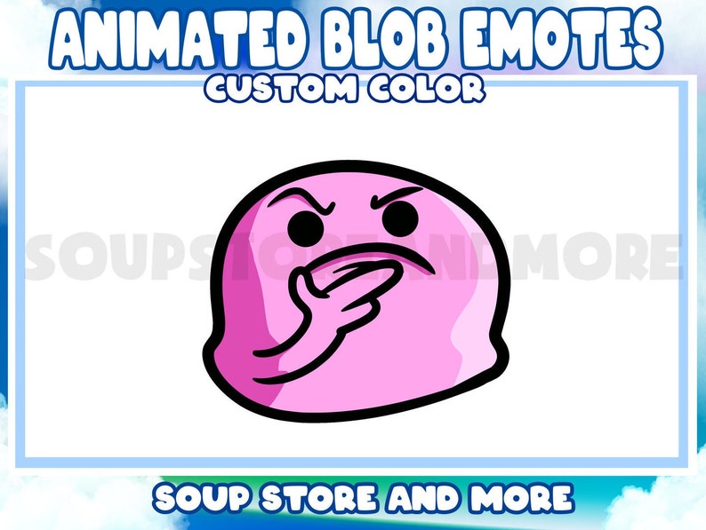 Animated Twitch Emote Pack | Cute Animated Blob Pack of 6 Emotes ...