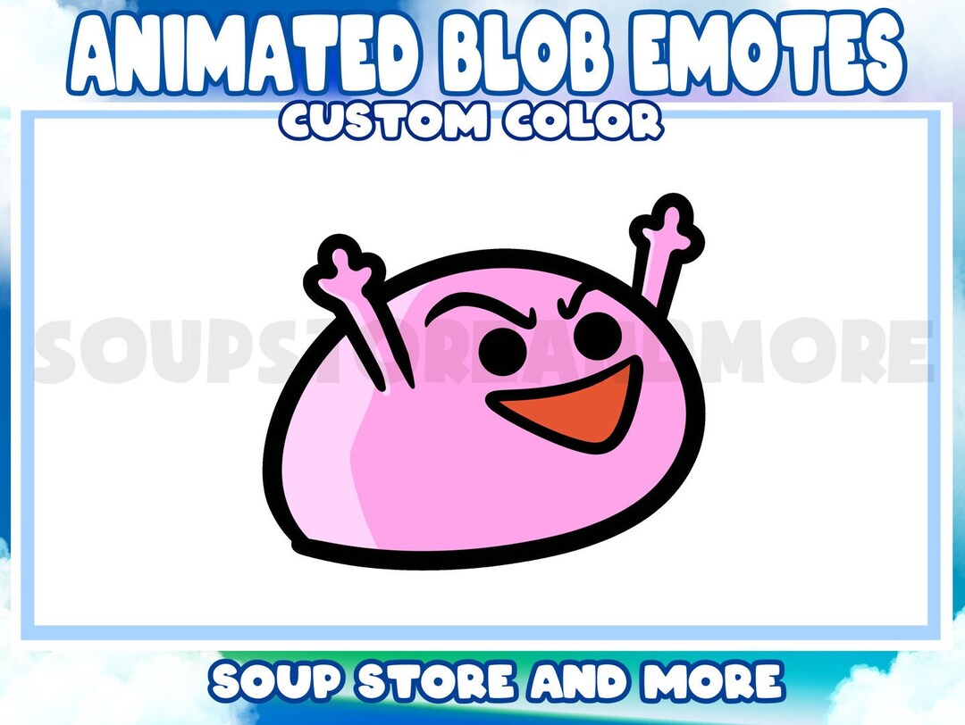 HYPED Animated Blob Emote - Animated Twitch Emote - Cute Blob Emote ...