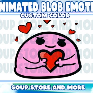 Valentines Blob HEART Emote - Pink Blob Heart Emote Fot Twitch - Twitch ...