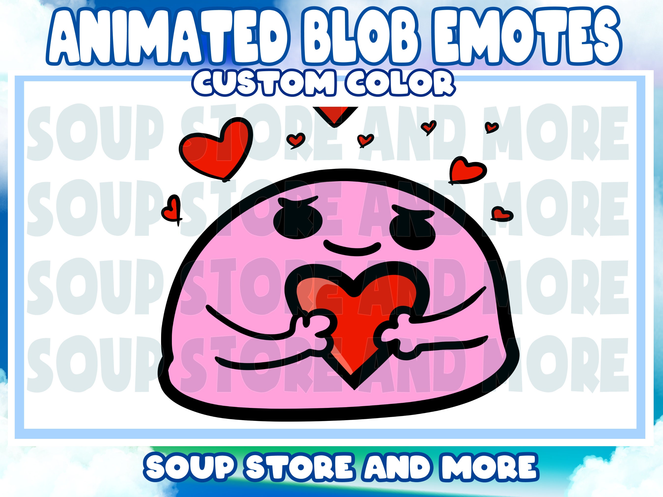Valentines Blob HEART Emote - Pink Blob Heart Emote Fot Twitch - Twitch ...