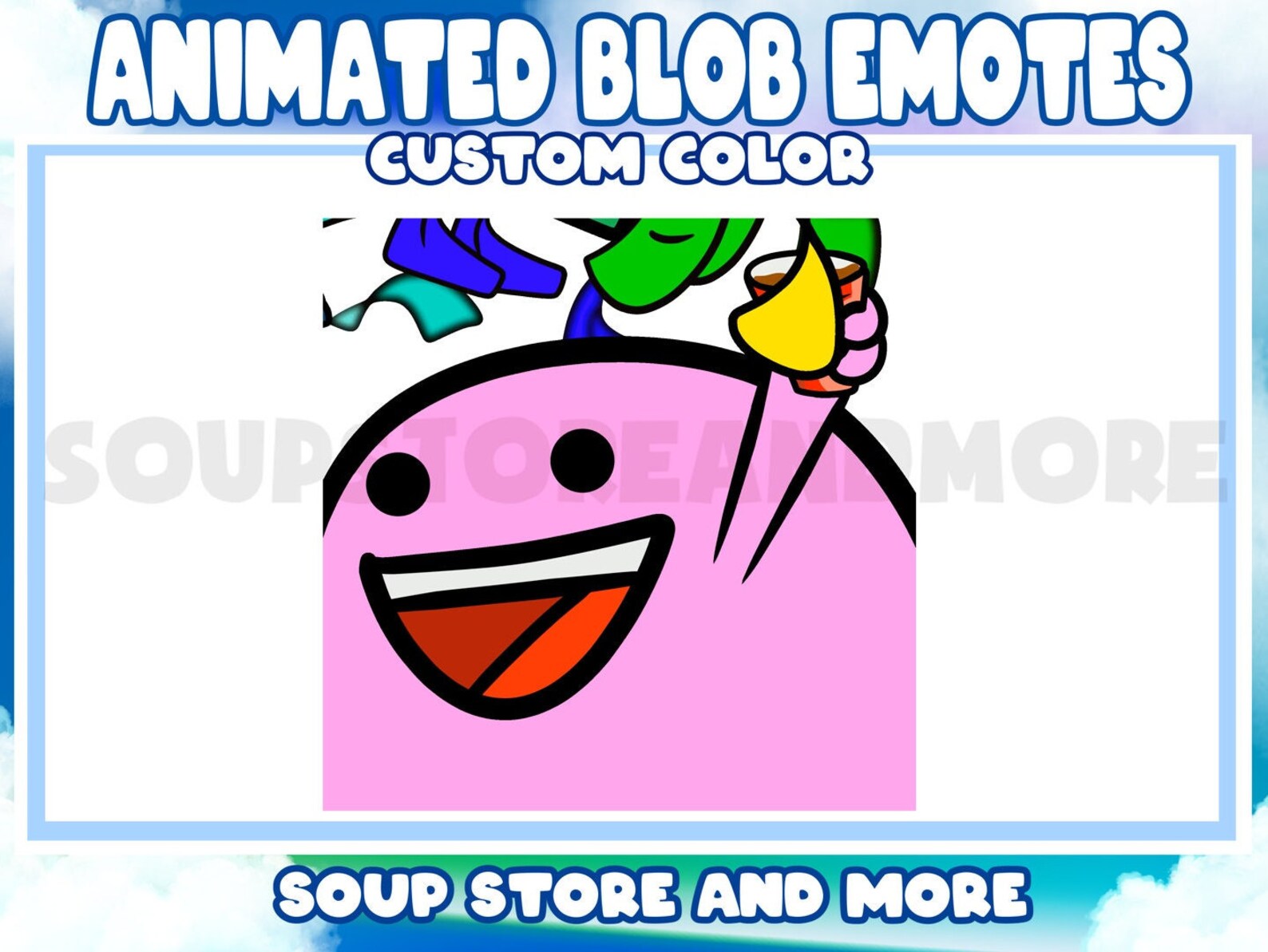 Animated Twitch Emote Pack | Cute Animated Blob Pack of 6 Emotes ...