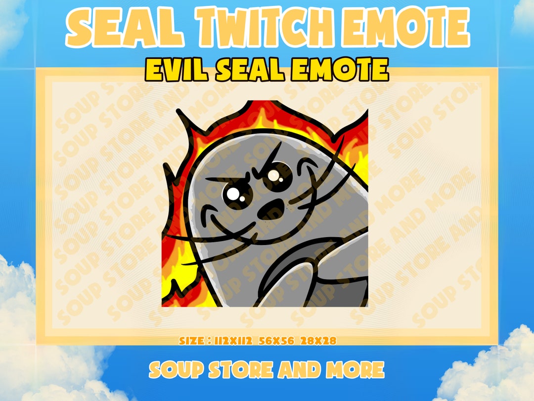 Evil Seal Emote for Twitch / Twitch Seal Emote / Twitch - Discord ...