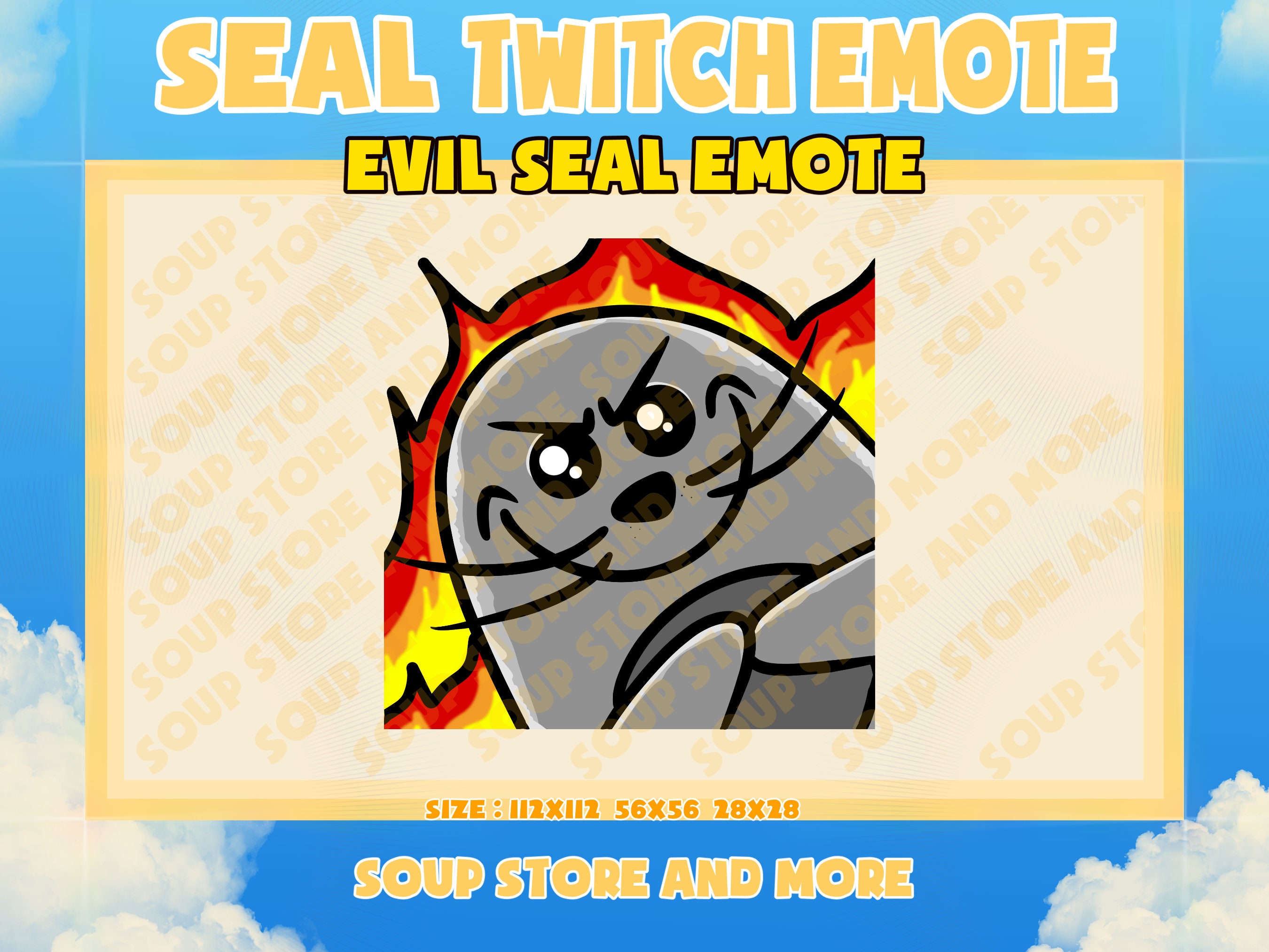Evil Seal Emote for Twitch / Twitch Seal Emote / Twitch - Discord ...