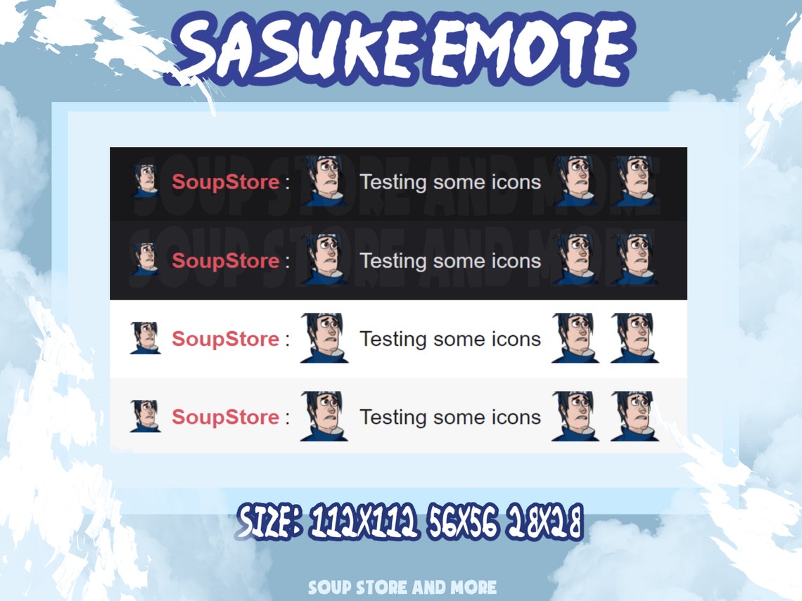 Sasuke / Twitch Emote / Twitch, Discord - Etsy