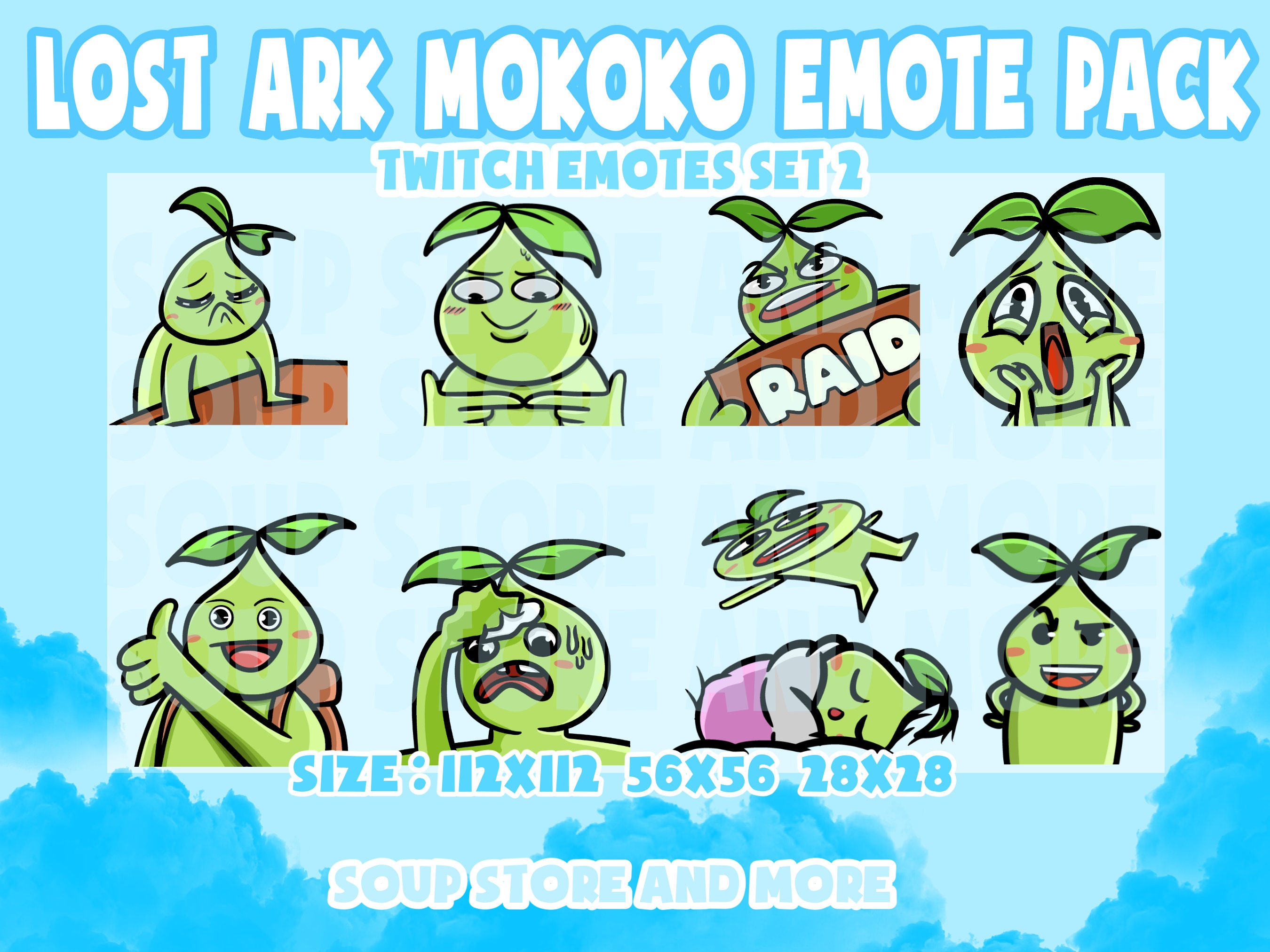 Mokoko Emote Set 2 for Twitch / Mokoko Seed/ Lost Ark/ Twitch, Discord ...