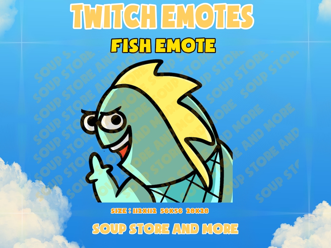 Happy Fish Emote Colorful Fish Emote GG Emote Twitch Emote Discord ...