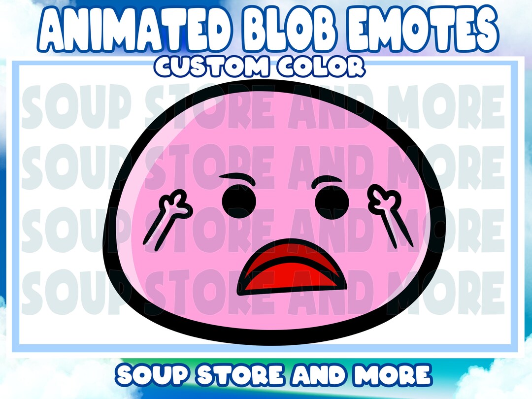 Pink Blob Emote - Shocked Emote - Animated Emote Twitch/discord - CUTE ...