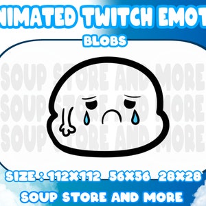 5 Cute White Blob Emotes for Twitch - Chibi Animated Blob Emotes ...