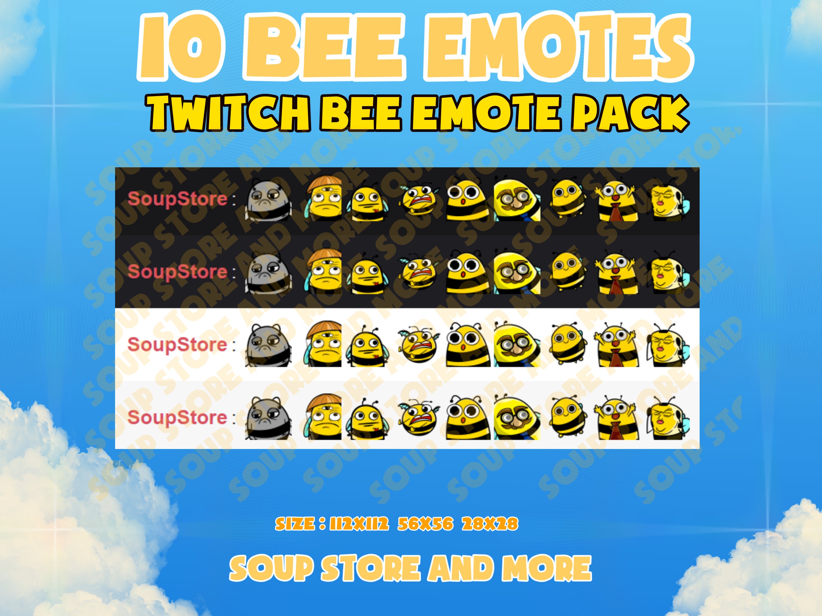 10 Bee Emote Pack for Twitch - Etsy