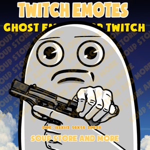 Weapon Ghost Emote for Twitch - Gun Ghost Emote - Weapon Emote ...