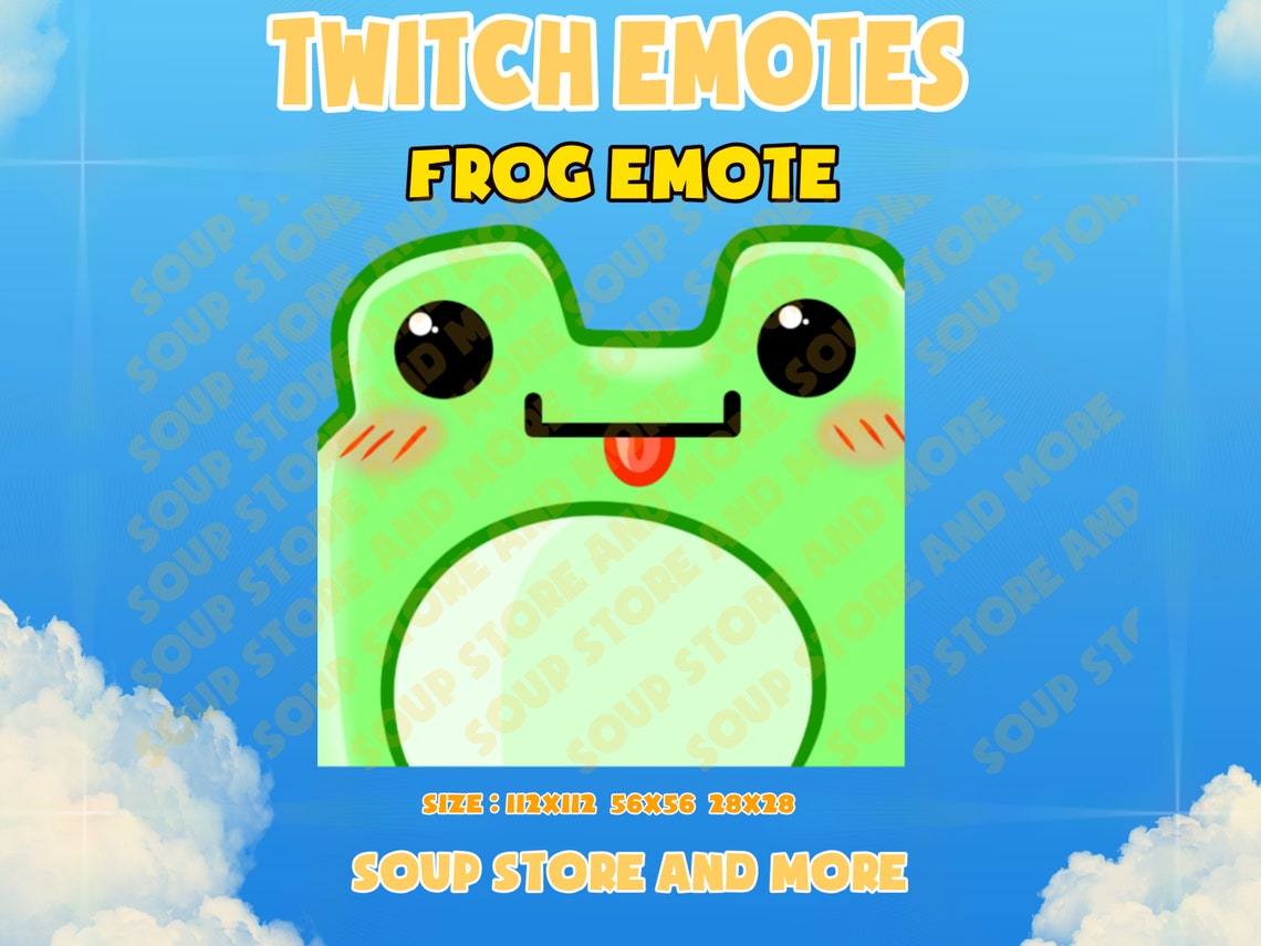 Blep Frog Emote - Frog Emote for TWITCH - Discord, Youtube, Twitch - Etsy