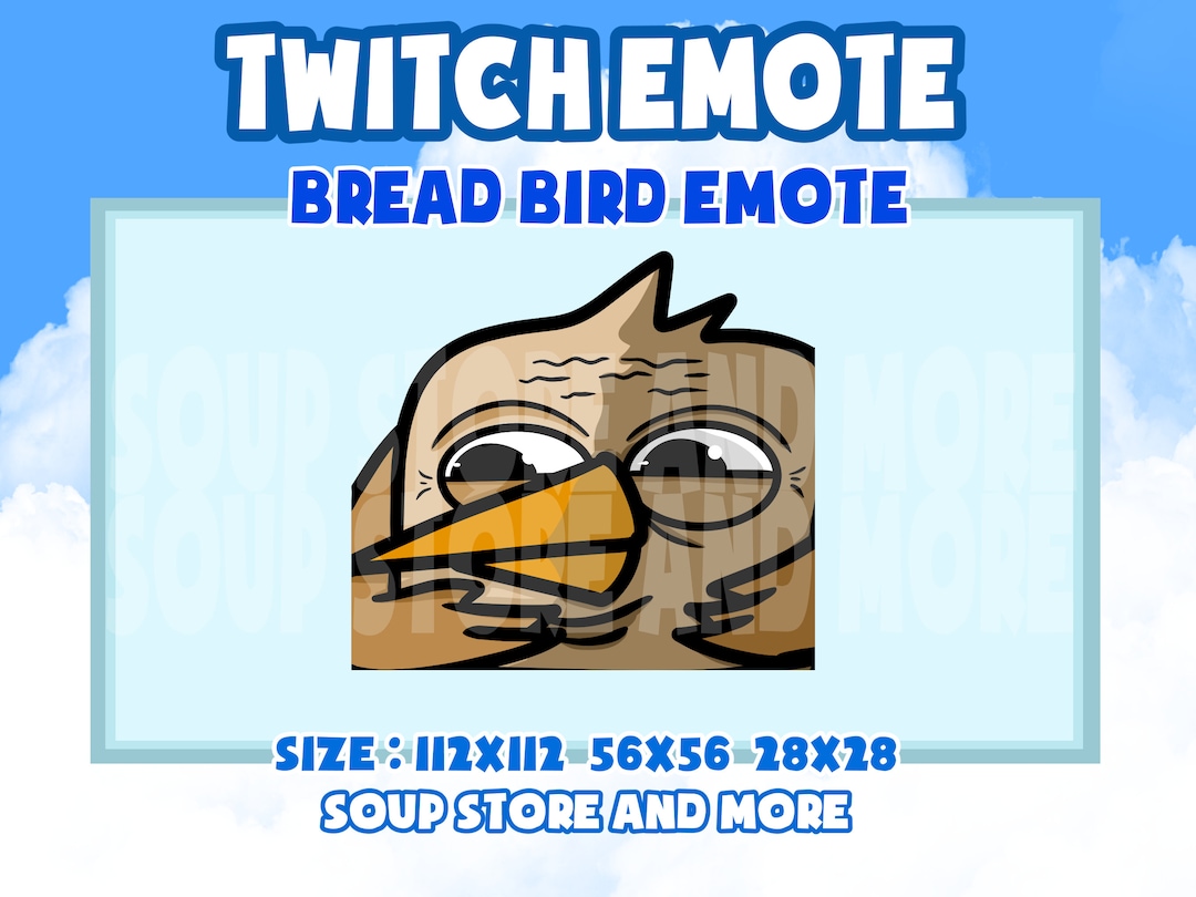 Mortified Bread Bird Emote for Twitch / Bird Emote/ Twitch, Discord ...