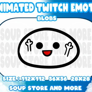5 Cute White Blob Emotes for Twitch - Chibi Animated Blob Emotes ...