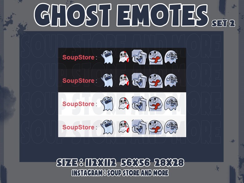 Scary Spooky Ghost Emotes - Halloween Ghost Emotes for Twitch - Emotes ...