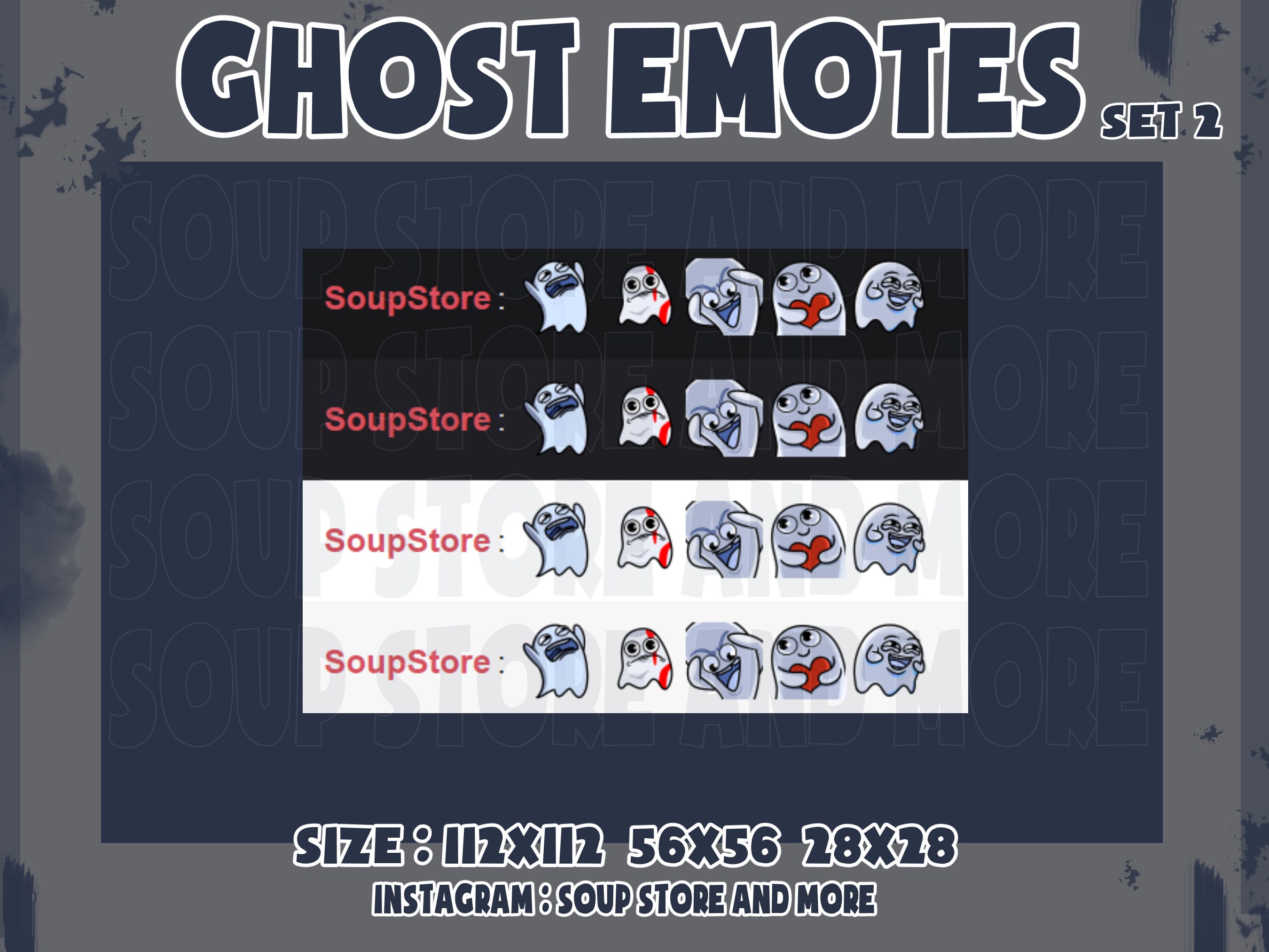 Scary Spooky Ghost Emotes - Halloween Ghost Emotes for Twitch - Emotes ...