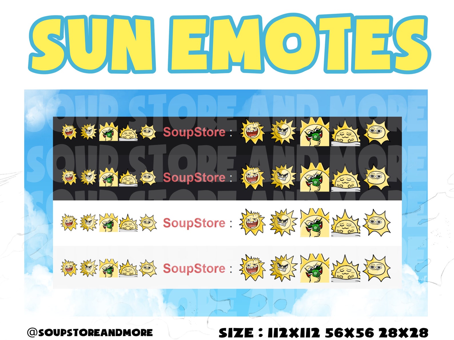 SUN EMOTE PACK 3 - Etsy