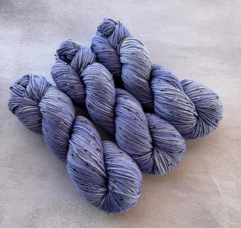 Periwinkle - Tweed DK Hand Dyed Yarn - Etsy