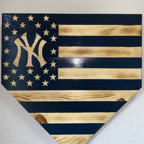 Wood Flag Mlb Home Plate - Etsy