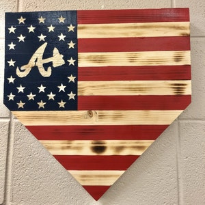 Customizable Handmade Wooden Home Plate Flag - Etsy