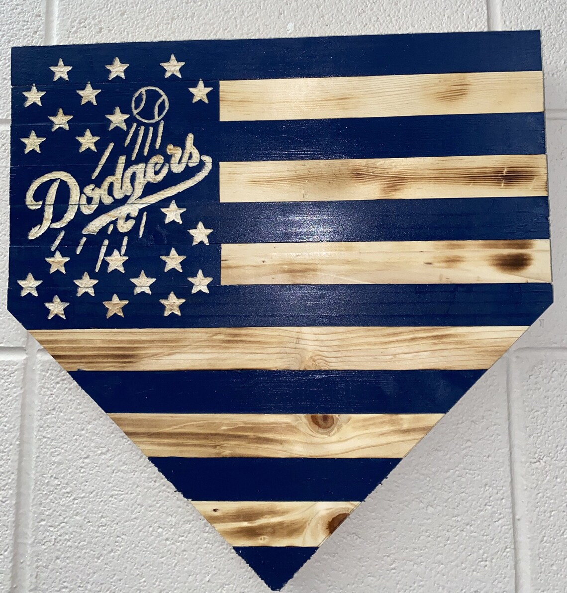 Customizable Handmade Wooden Home Plate Flag - Etsy