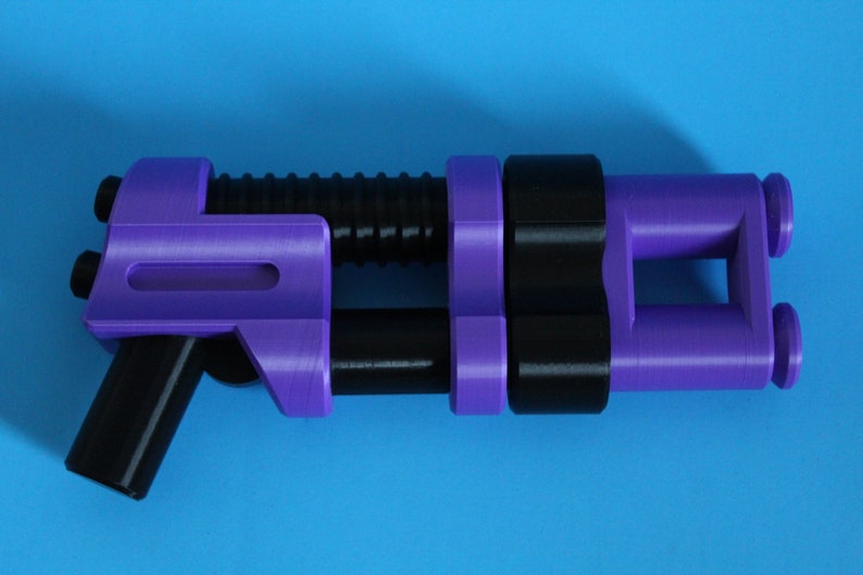 3D Printed LEGO Purple & Black Double Barrel Blaster - Etsy