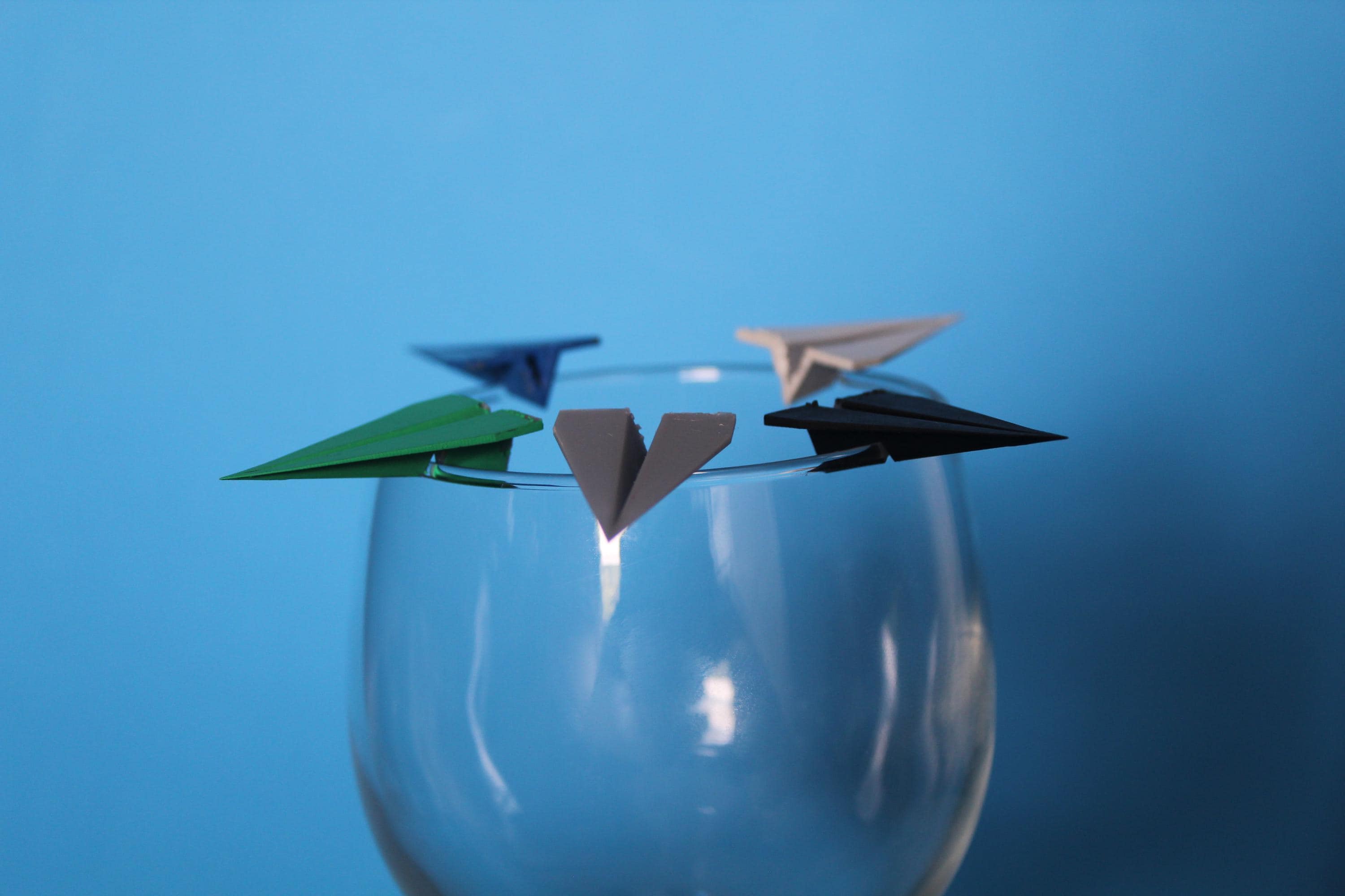 Resin Printed Mini Paper Plane Glass Cup Decorations (12 PACK) - Etsy
