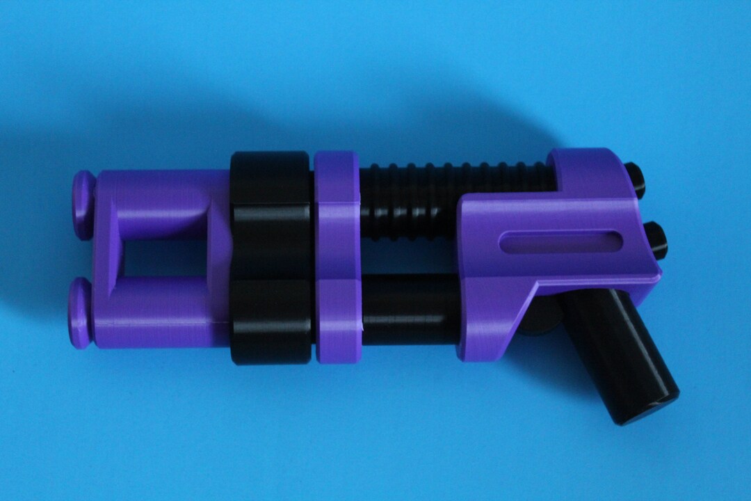 3D Printed LEGO Purple & Black Double Barrel Blaster - Etsy