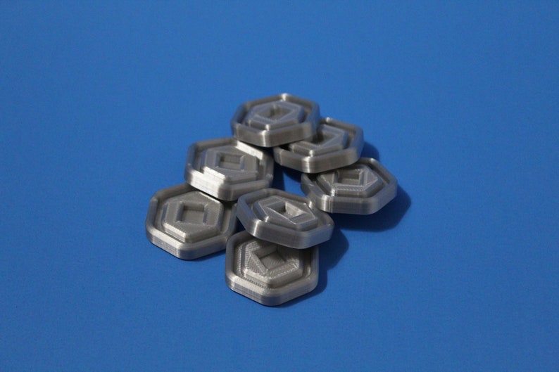 3D Printed Silver Roblox Robux (7 Coins) - Etsy