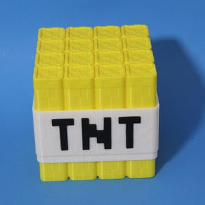 3D Printed Minecraft Movie Inspired Yellow TNT Popcorn Bucket! - Etsy