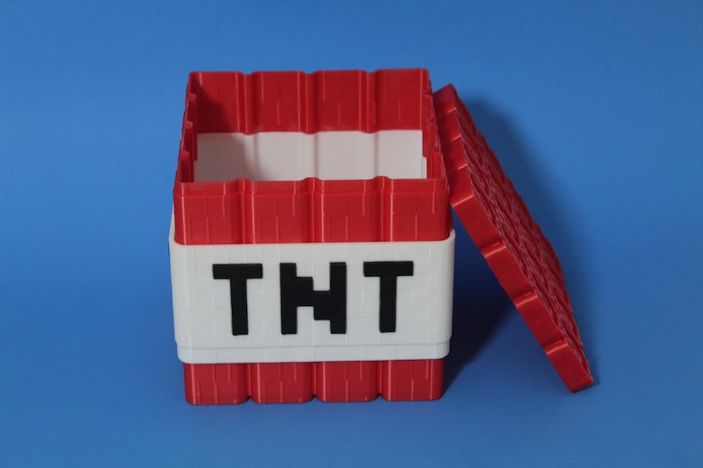 3D Printed Minecraft Movie Inspired Red TNT Popcorn Bucket! - Etsy ...