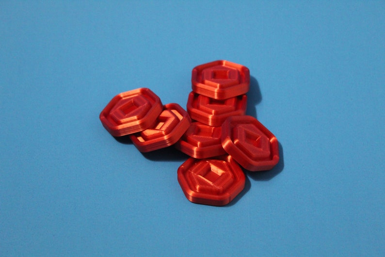 3D Printed Red Roblox Robux (7 Coins) - Etsy