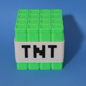 3D Printed Minecraft Movie Inspired Green TNT Popcorn Bucket! - Etsy