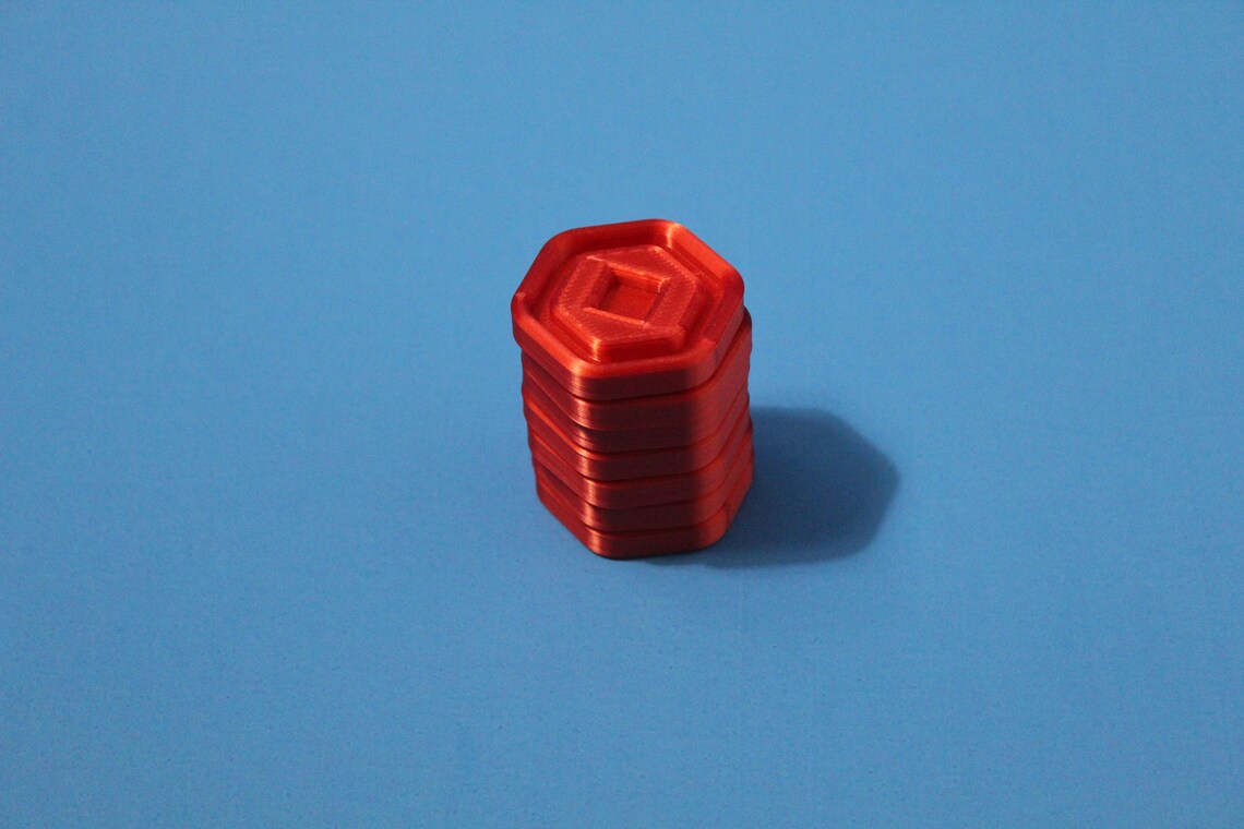 3D Printed Red Roblox Robux (7 Coins) - Etsy