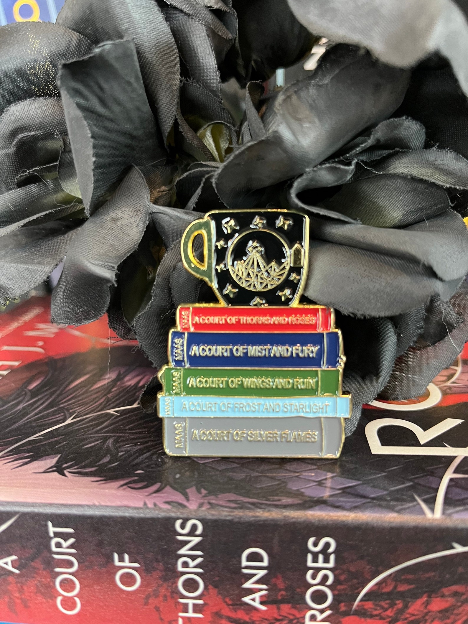 ACOTAR Book Stack Enamel Pin Bookish Booktok Laptop - Etsy