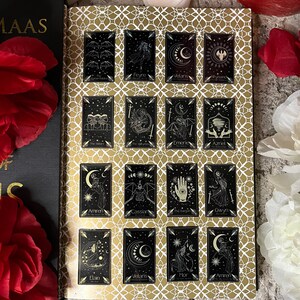 Full Mini ACOTAR Tarot Card Inspired Gold Foil Sticker ACOTAR Tarot ...